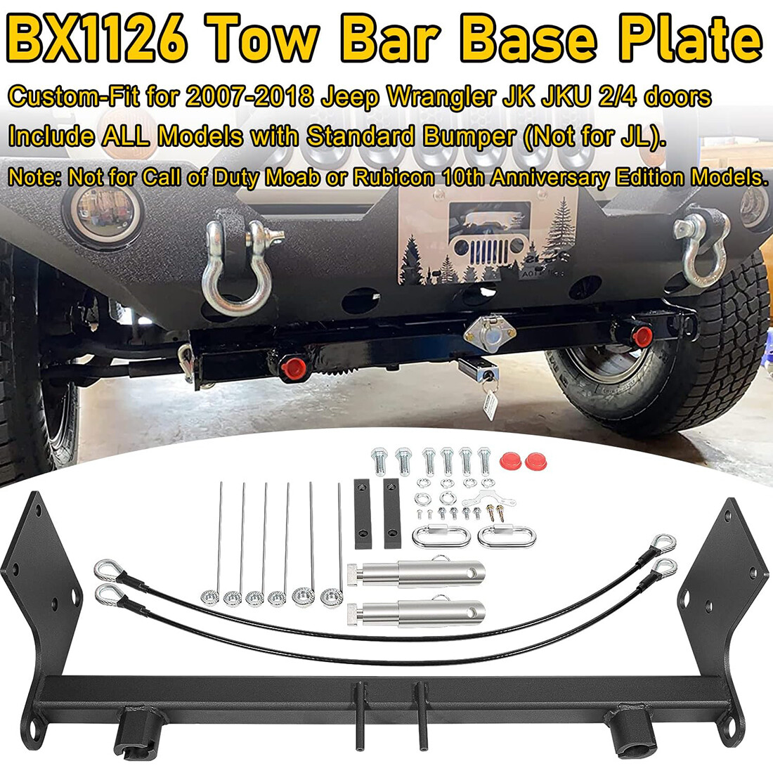 for Blue Ox BX1126 Tow Bar Base Plate Tow Bar Bracket for 2007-2018 ...