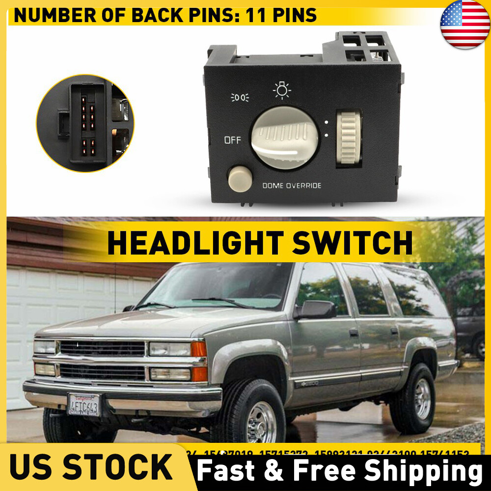 Dash Mounted Headlight Headlamp Parking Light Switch NEW For Chevy GMC ...