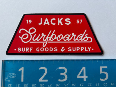 JACKS Surf Shop Surfboards STICKER Classic OG Vintage Surfing Decal ...