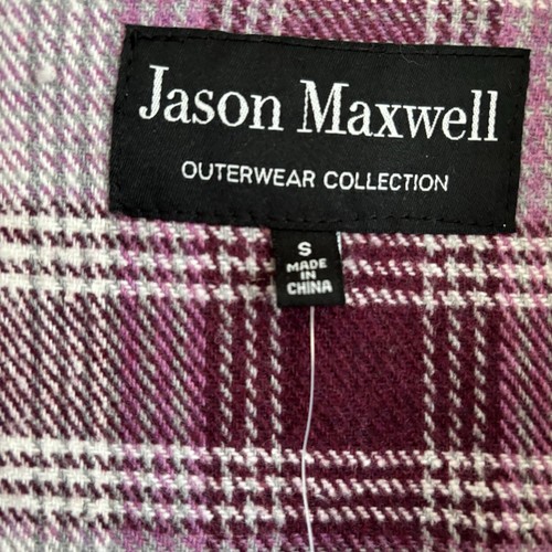JASON MAXWELL OUTERWEAR COLLECTION WOMENS JACKET SIZE SMALL PLAID WINE ...