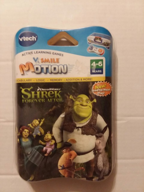 VTech V.Smile V-Motion Dreamworks SHREK FOREVER AFTER Game NEW 4-6 ...
