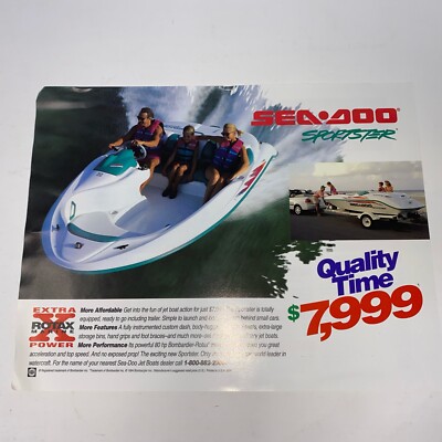 1995 Sea Doo Sportster ADVERTISING Jet Boat Sales Brochure | eBay