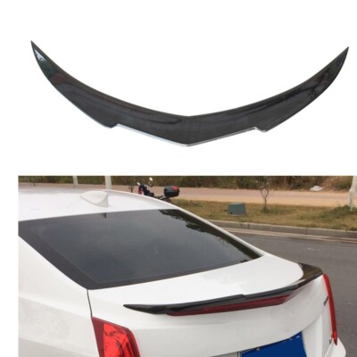 Real Carbon Fiber Rear Roof Trunk Spoiler Wing Fit For Cadillac ATS ...