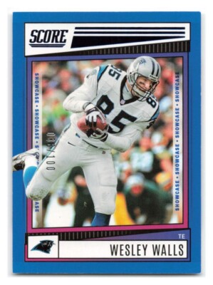 Wesley Walls 2022 Panini Score Blue Showcase Parallel SSP /100 #52 ...