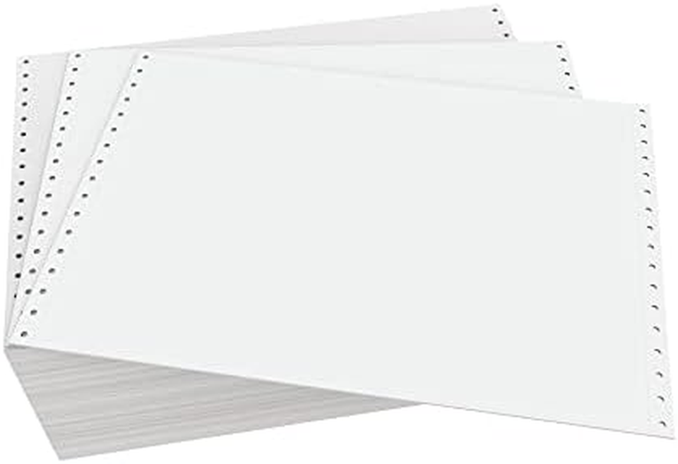 Domtar Continuous Form Paper, Standard Perforation, 12" X 8 1/2", 18 Lb ...