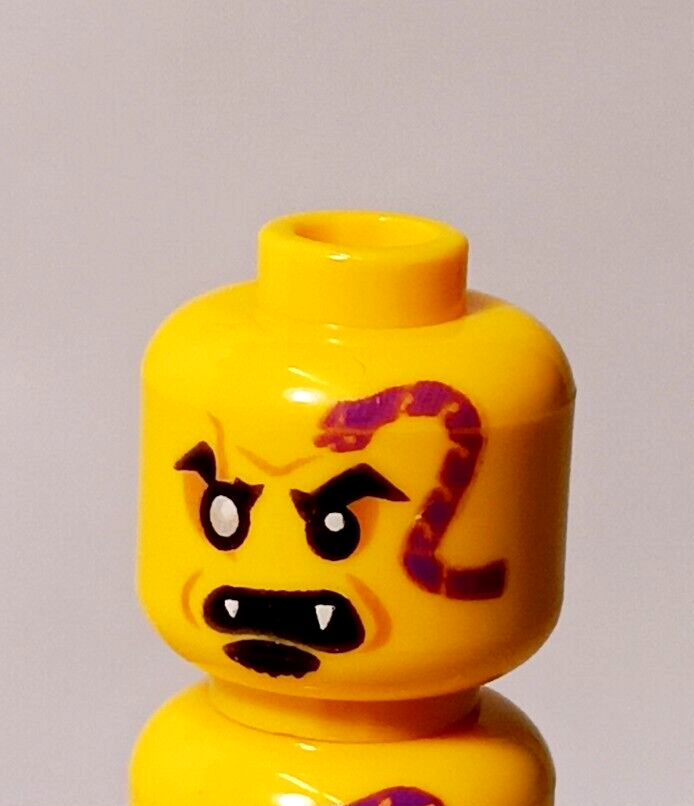 New LEGO Tattoo HEAD Snake Serpent FANGS Vampire Pirate Glass Eye ...