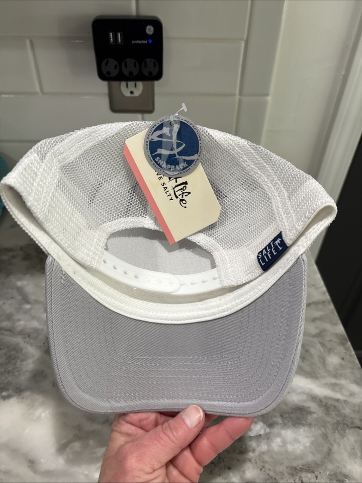 Salt Life "Salty State of Mind" Gray Fishing/Trucker Style Cap-SnapBack ...