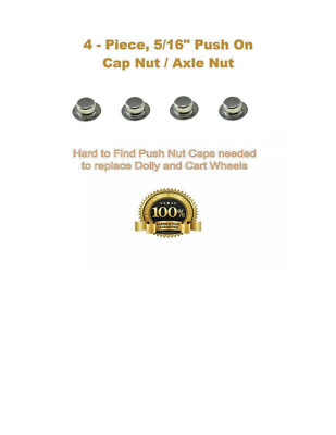 4 Pack 5/16" Push-on Cap Nuts - Axle Caps - Wheel Retainers 230982004 ...