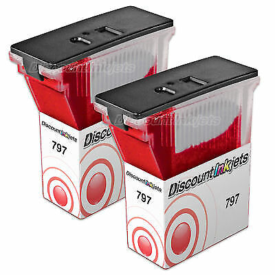 2PK 797-0 for Pitney Bowes K700 Flourescent Red Ink Cartridge ...