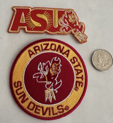 2- Arizona State University Sun Devils Embroidered Iron On Patches ...