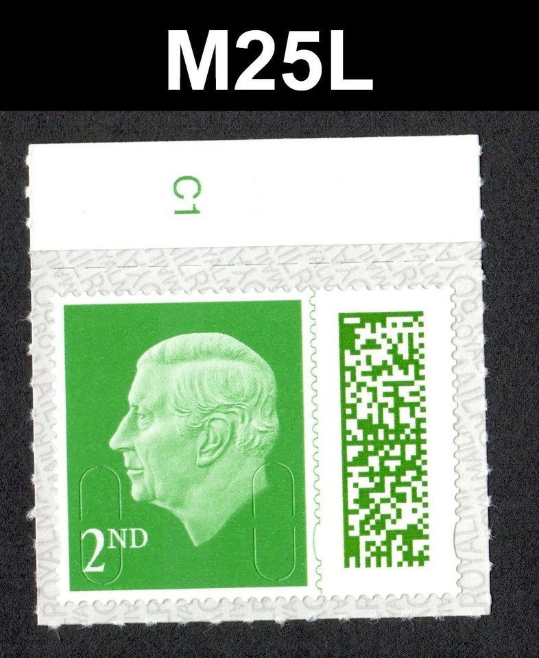 2025 M25L 2nd Class DEFINITIVE SINGLE STAMPS - PLAIN, COLOUR, DATE ...