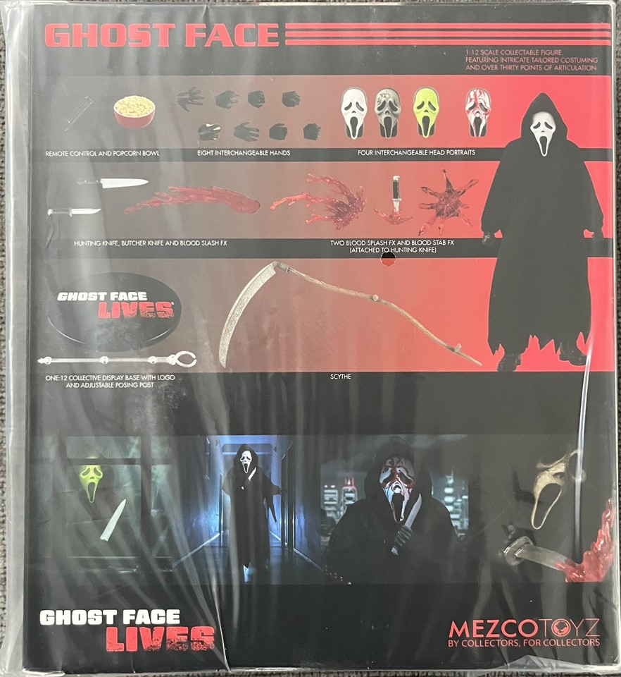 MEZCO TOYZ ONE:12 SCREAM GHOSTFACE LIVES One 12 FIGURE NEW IN HAND | eBay