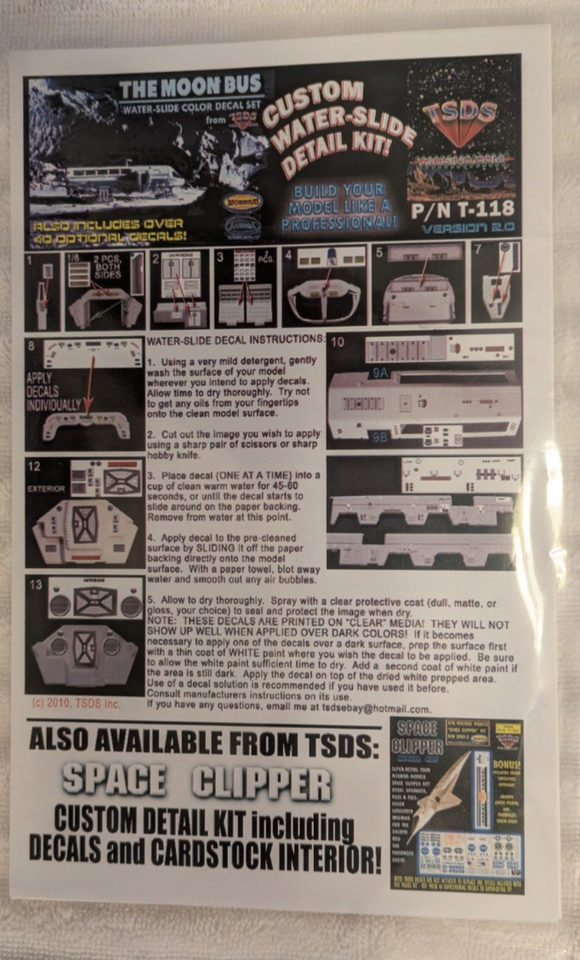 NIB - The Moon Bus Moebius scale model +Bonus decal kit (2001 A Space Odyssey) | eBay