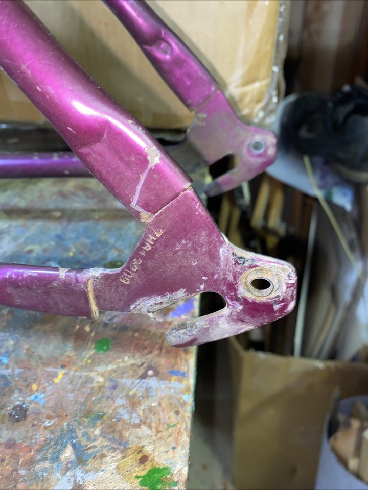 Vintage 1966 Huffy Rail USA Long Muscle Bike Frame Purple Banana Seat ...