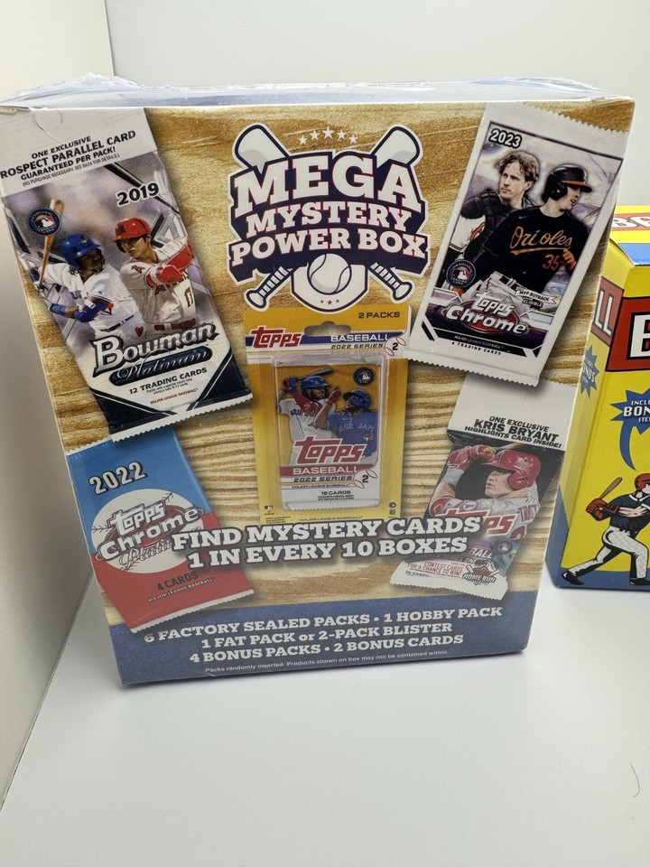 Baseball Mega Mystery Power Box & Fairfield Baseball Blaster Sealed ...