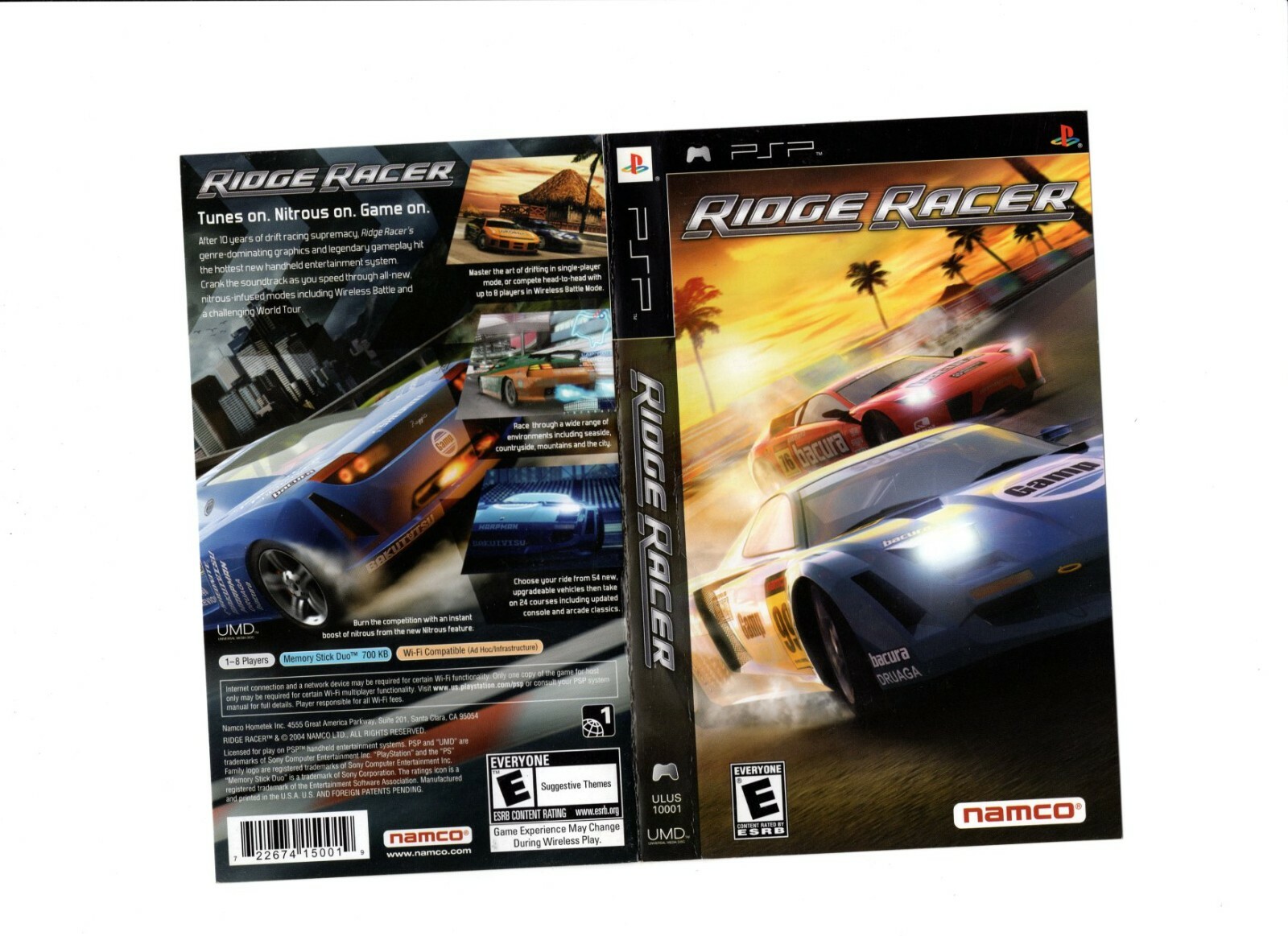 Ridge Racer PSP ARTWORK ONLY Authentic | eBay