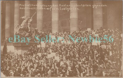 Berlin Germany - PROTEST RALLY AFTER WWI - VERSAILLES TREATY - RPPC ...