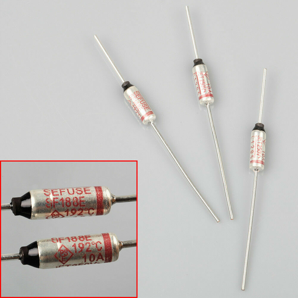 10 pcs SF188E SEFUSE Cutoffs NEC Thermal Fuse 192°C 192 Degree 10A 250V ...