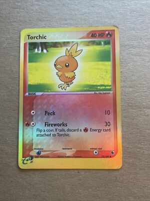 Torchic 73/109 Reverse Holo Ruby and Sapphire vintage Pokemon card MP ...