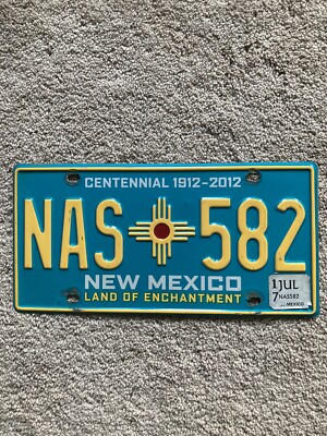 2017 New Mexico License Plate - NAS 582 - Nice! | eBay