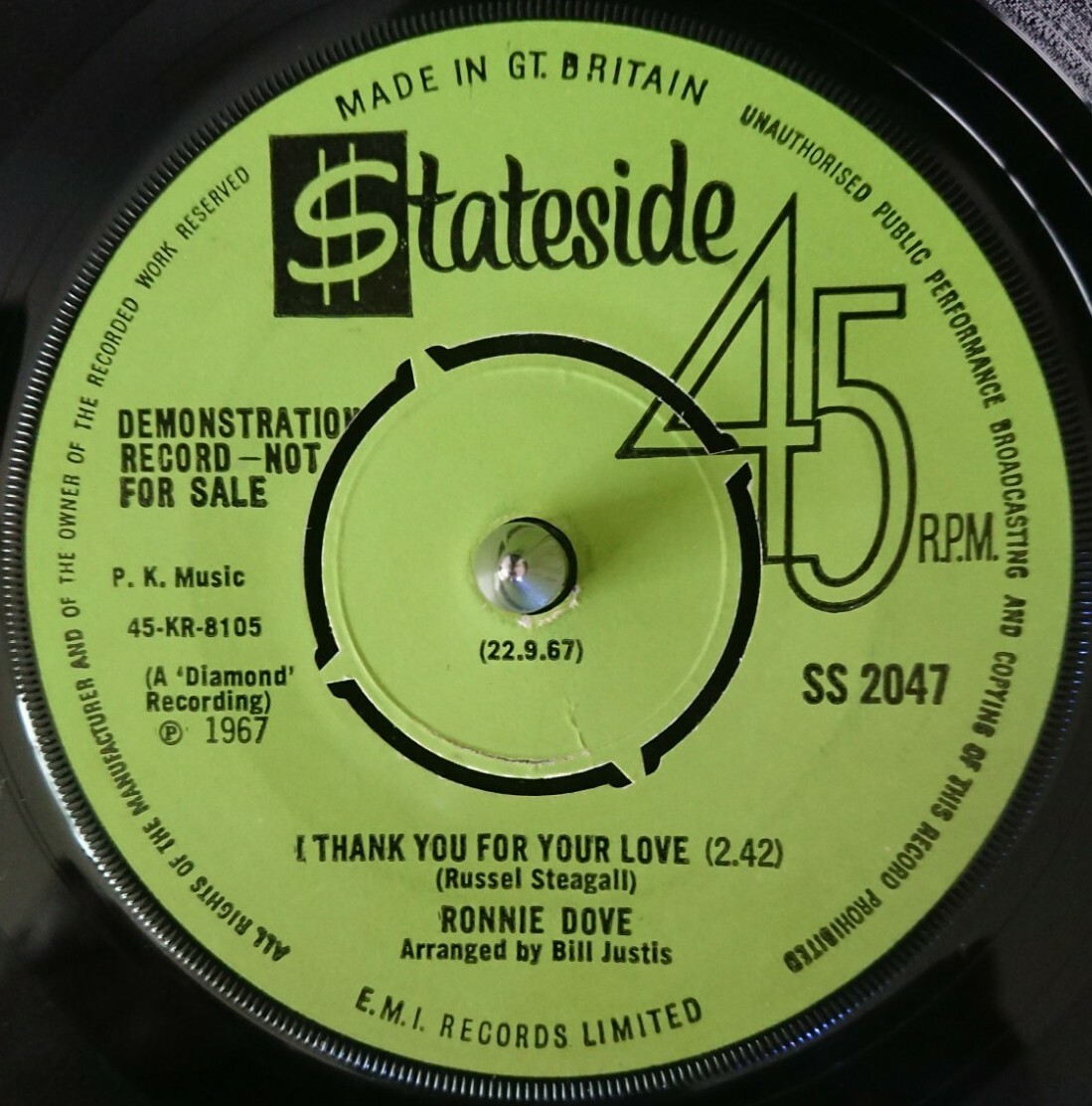 Ronnie Dove 7 Inch Vinyl Demo, Stateside Records. | eBay UK