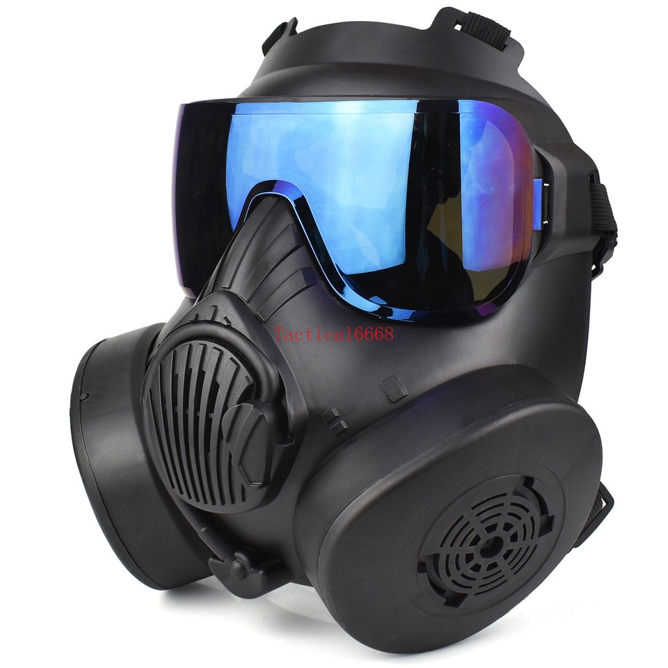 M50 Double Tank Gas Mask Airsoft CS Halloween Cosplay Protective Full ...