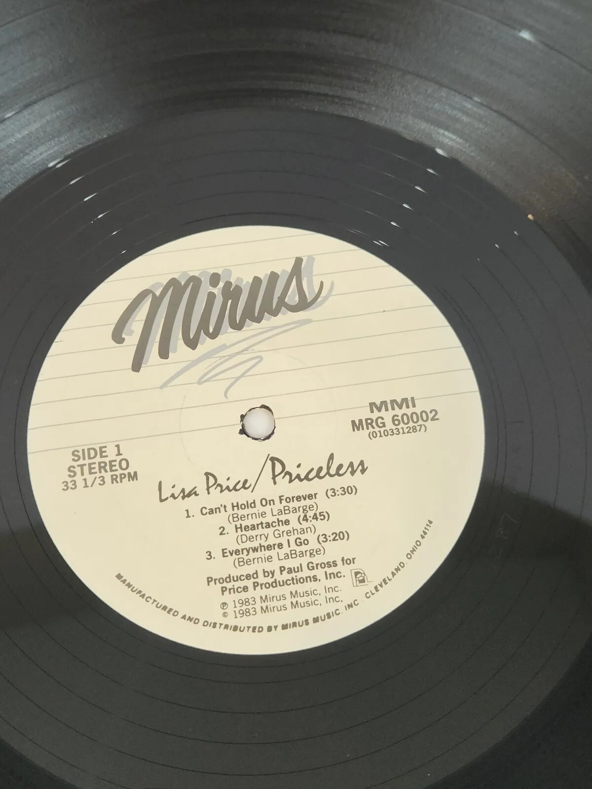 Lisa Price Priceless Vinyl Record - Mirus, 33 RPM | eBay