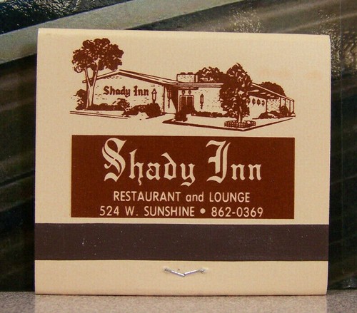 Vintage Matchbook Cover Q1 Springfield Missouri Shady Inn Sunshine ...