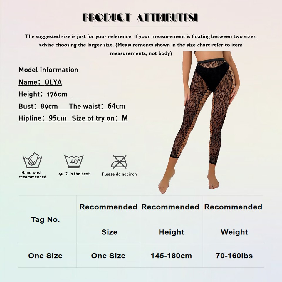 Sexy Women Lace Fishnet Tight Footless See-through Pantyhose Stocking ...