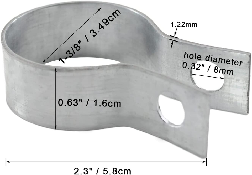 12 Pack Brace Bands Chain Link Fence, Galvanized Steel Chain Link Brace ...