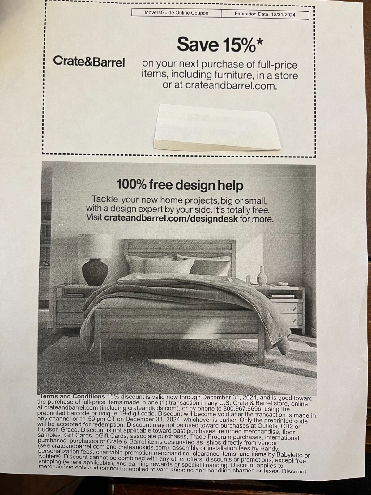 Crate and & Barrel Coupon for 15% Off Full Priced Items - Expires 12/31 ...