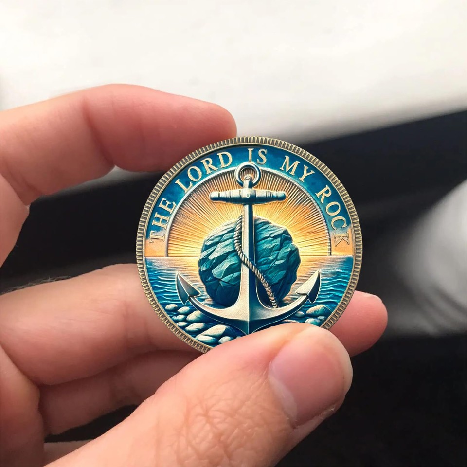 Inspirational Christian Challenge Coin - The Lord is My Rock - Psalm 18 ...