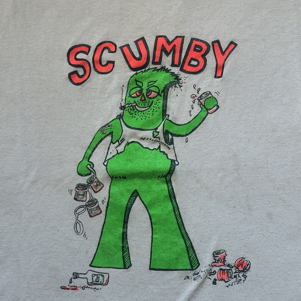 Vintage Scumby Tee Shirt 80s Large Cartoon Promo | eBay