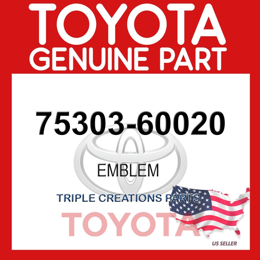 7530360020 Genuine Toyota Emblem 75303-60020 OEM | eBay