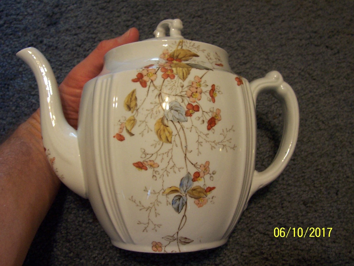 Booths England Royal Semi Porcelain Covered Rosaline Spray Teapot | eBay