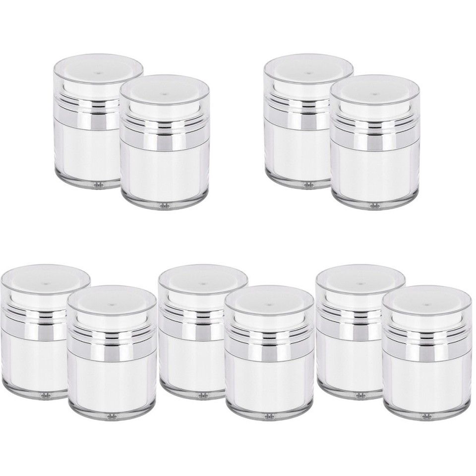 2pcs Face Cream Bottles Plastic Pump Bottles Empty Cosmetic Storage ...