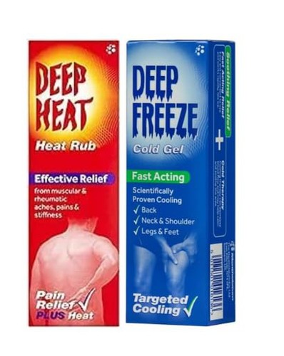 Deep Freeze Cold Gel 100g + Deep Heat Rub 100g | Muscle & Joint Pain ...