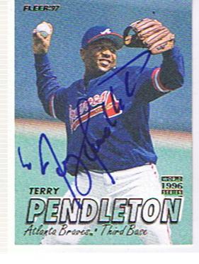 TERRY PENDLETON 1997 FLEER # 267 AUTOGRAPHED CARD ,BRAVES | eBay