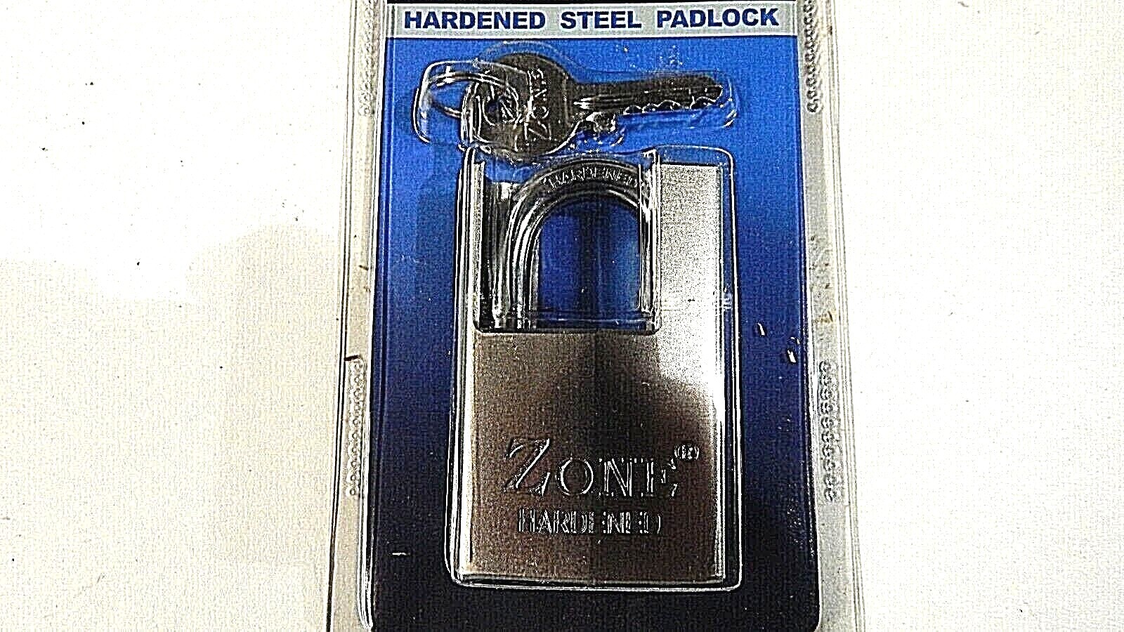 1 x Zone hardened steel padlock brand new clam packed original cost £30 ...