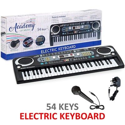 Electric Keyboard Piano Digital Music Instrument 54 Keys includes ...