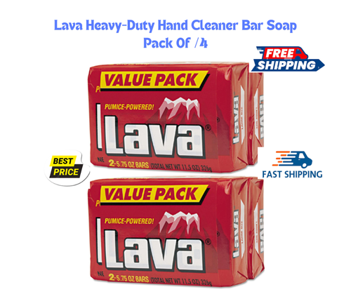 Lava Heavy-Duty Hand Cleaner Bar Soap, 5.75 oz 4 Pack | eBay