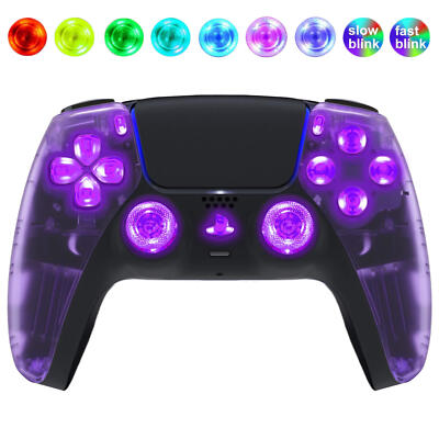 Purple Clear Silent Modz LED Light Up Buttons Wireless Custom ...