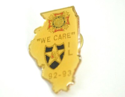 Illinois Firefighter Pin Badge 1992-1993 We Care Maltese Cross Gold ...