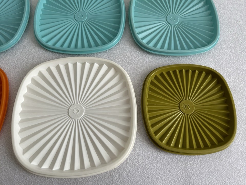 Vintage Tupperware Square Servalier Replacement Lids Set of 8 | eBay