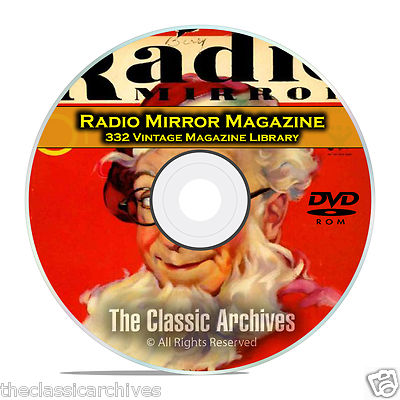 Radio Mirror, 332 Vintage Old Time Radio Magazine Collection in on DVD ...