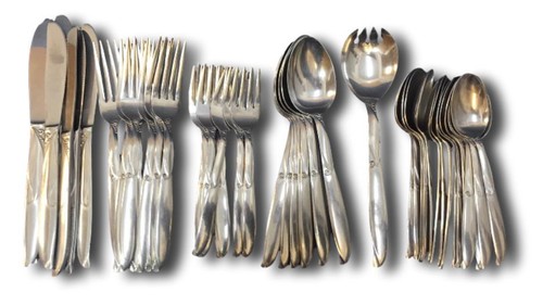 Place Setting Stainless Steel 46 Piece Set Japan Swirl Design Fork ...