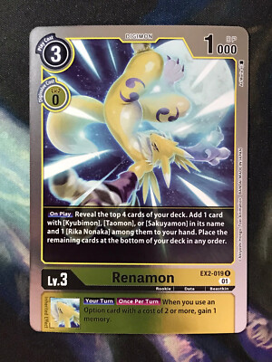 Renamon EX2-019 R Digimon CCG TCG | Digital Hazard Near Mint English | eBay