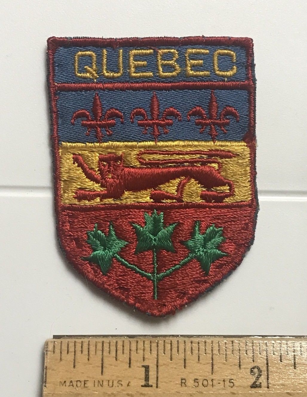 Quebec Canada Crest Shield Lion Heraldry Embroidered Canadian Souvenir ...