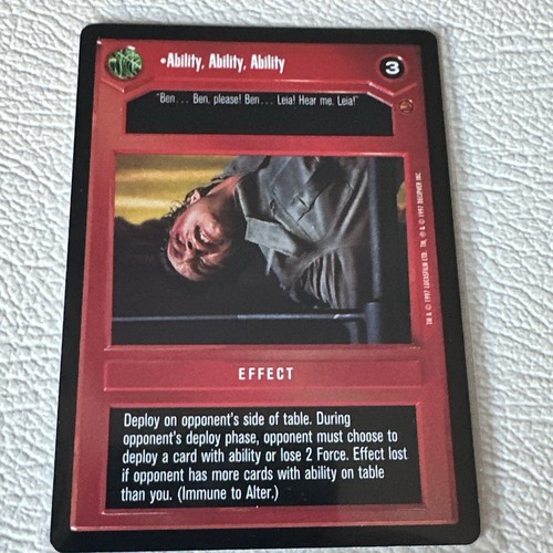 Swccg Ability Ability Ability Cloud City Star Wars Ccg Decipher Ebay 6807