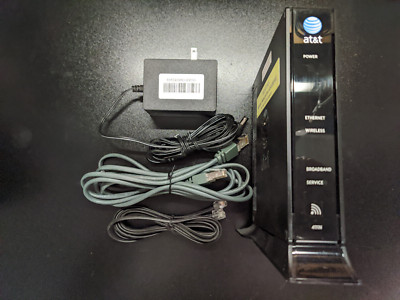 AT&T Pace 4111N Black 4-Port Ethernet 1Port DSL Wireless Modem Router ...